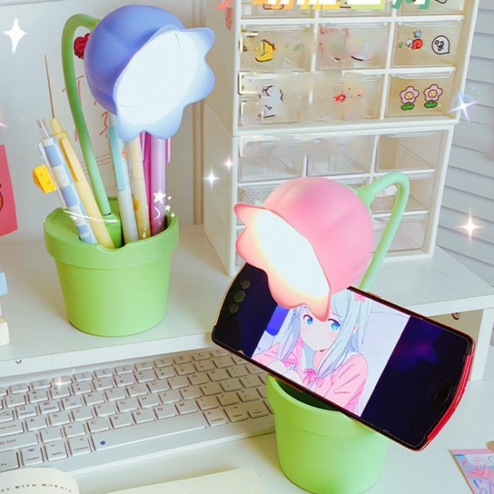 Lampu Meja model Bunga, Lampu Tidur Mini Rechargeable motif Bunga ...