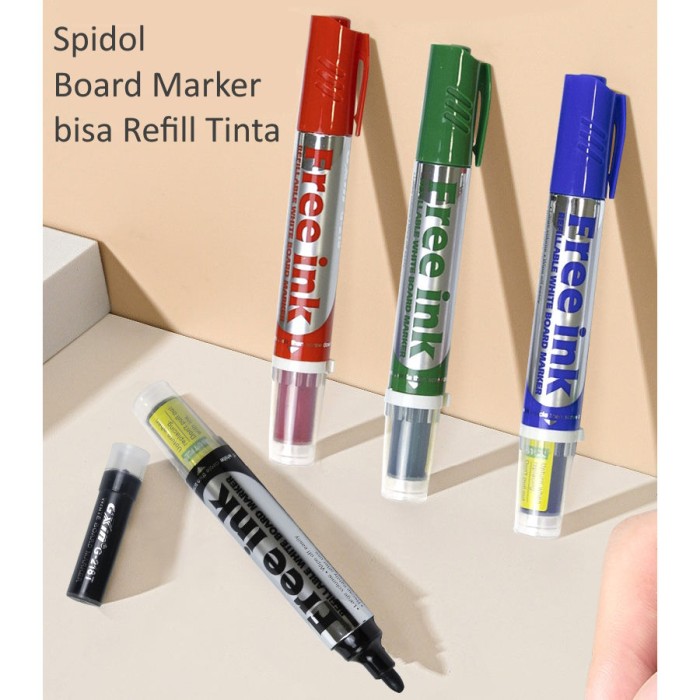 Spidol Board Marker bisa Ganti Refill, Spidol yang Bisa Dihapus ...