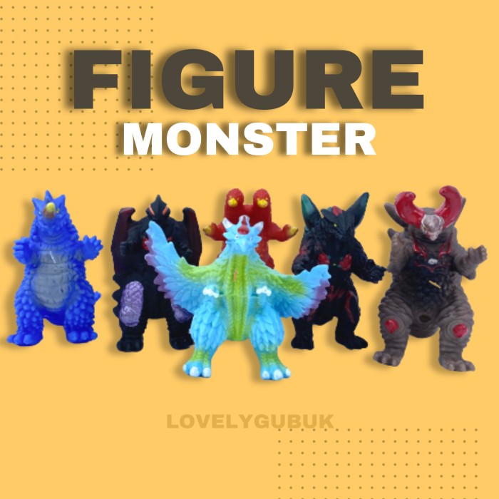 Mainan figuran hewan godzilla lentur, Godzilla Monster Figure Rubber ...