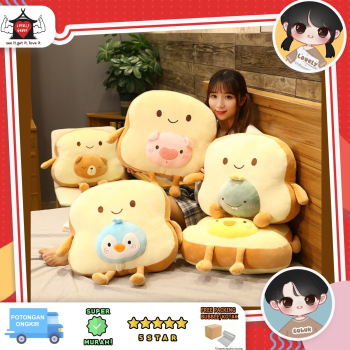 Bantal selimut roti sandwich, Balmut roti lucu, Cute blanket pillow ...