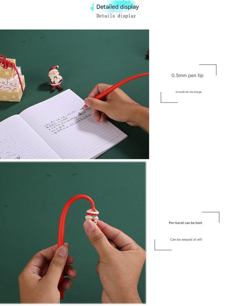 Pulpen Lentur Goyang Christmas Elastis Shake Gel Pen Ballpoint Pulpen ...