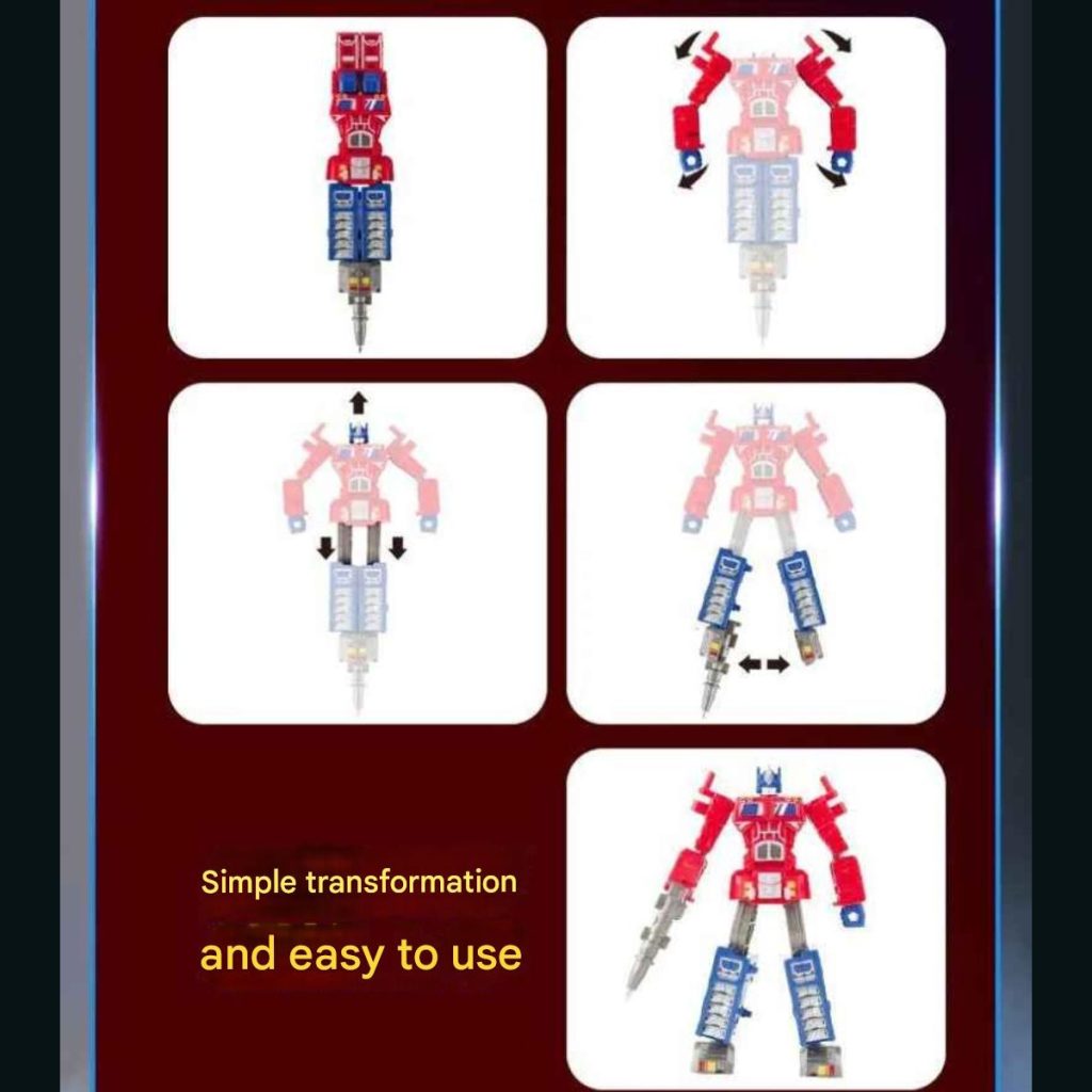 Pulpen Robot Humanoid, Robot Pen 2-in-1, Pulpen Mainan Robot – Alat ...