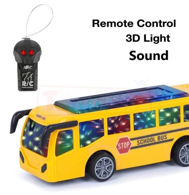 Mainan Bis Remote Control, Mainan Bus dengan Suara dan Lampu yang ...