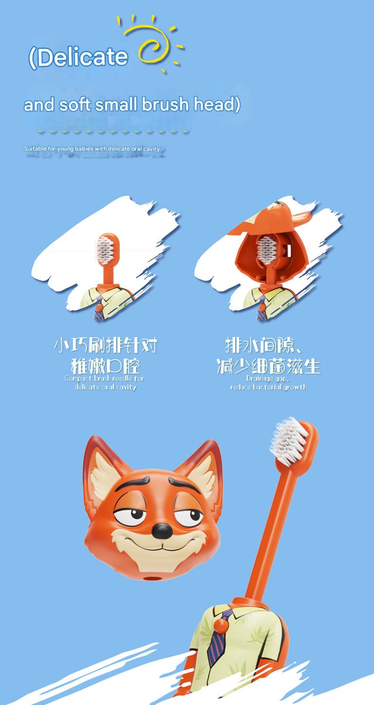 Sikat Gigi Anak Karakter Hewan Lucu Model Pop Up Tekan dan Tarik Desain ...