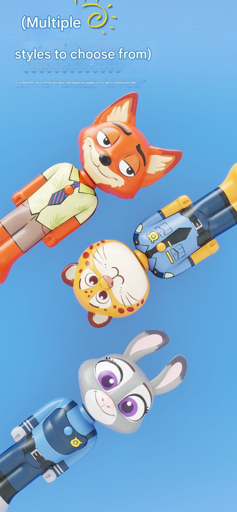 Sikat Gigi Anak Karakter Hewan Lucu Model Pop Up Tekan dan Tarik Desain ...